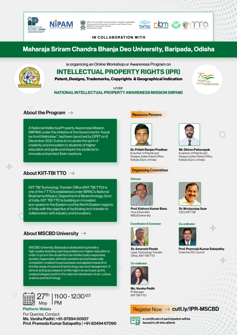 Intellectual Property Rights (IPR) in collaboration with Maharaja ...